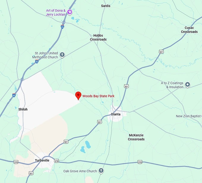 16. woods bay state park map