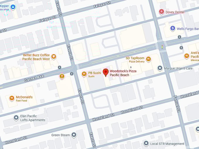 16. woodstock's pizza pacific beach map