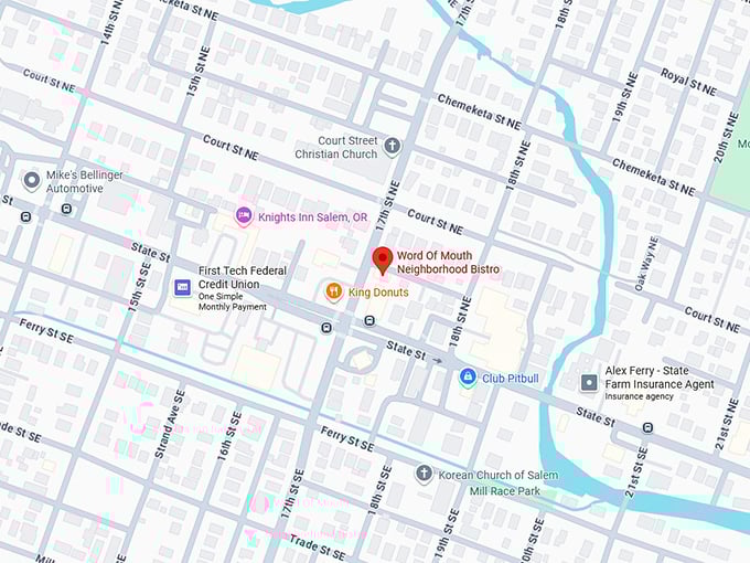 16. word of mouth neighborhood bistro map