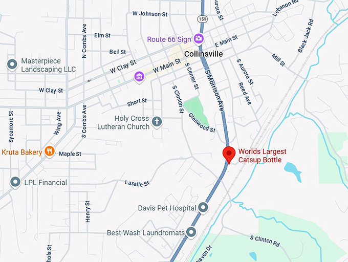 16. world&rsquo;s largest catsup bottle map