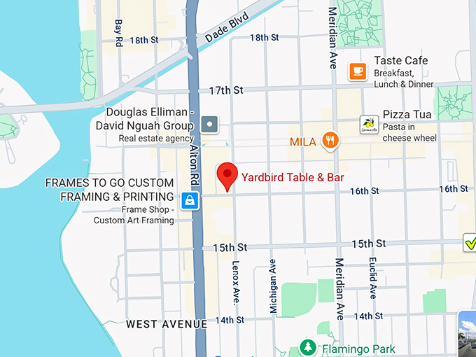 16. yardbird table & bar map