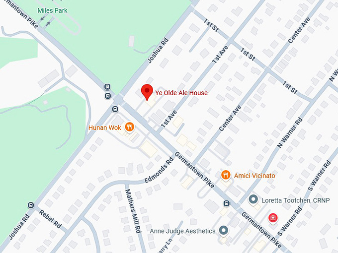 16. ye olde ale house map