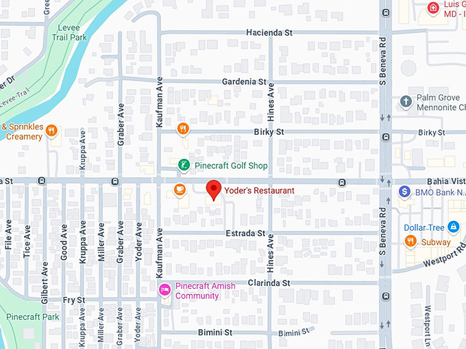16. yoder's restaurant map