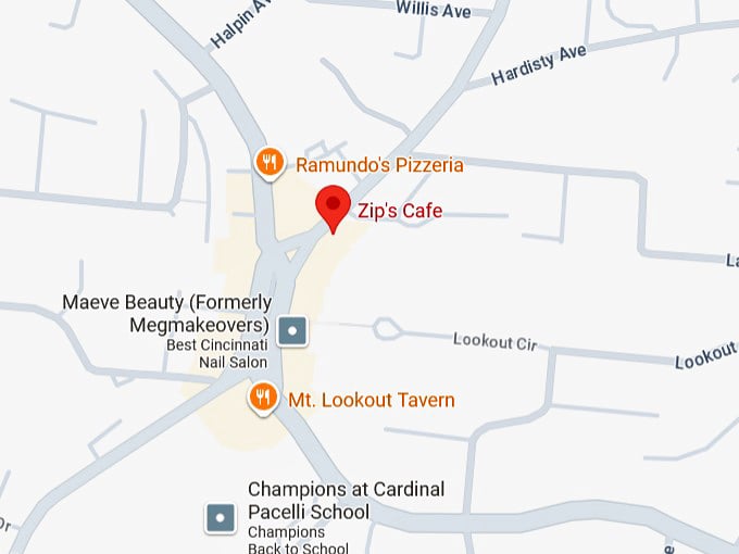 16. zip's cafe map