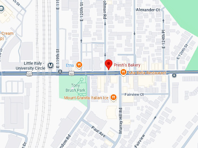 16.presti’s bakery (pastries in little italy) map