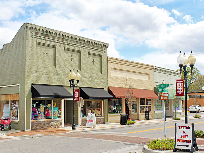 Historic downtown Alachua, where brick buildings and charming storefronts transport you to a simpler time.