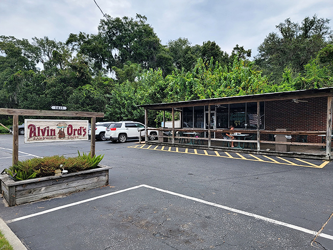 The unassuming exterior of Alvin Ord's hides sandwich greatness. Like finding a treasure chest disguised as a garden shed!
