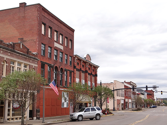 Historic brick buildings line Coshocton's charming main street, where your retirement dollars stretch like saltwater taffy at the county fair.