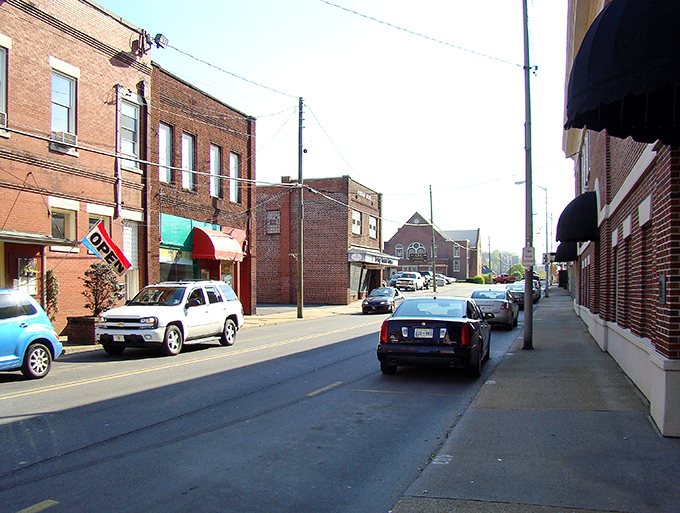 Historic brick buildings line Erwin's main street, where time seems to slow down just enough to savor life's simple pleasures.