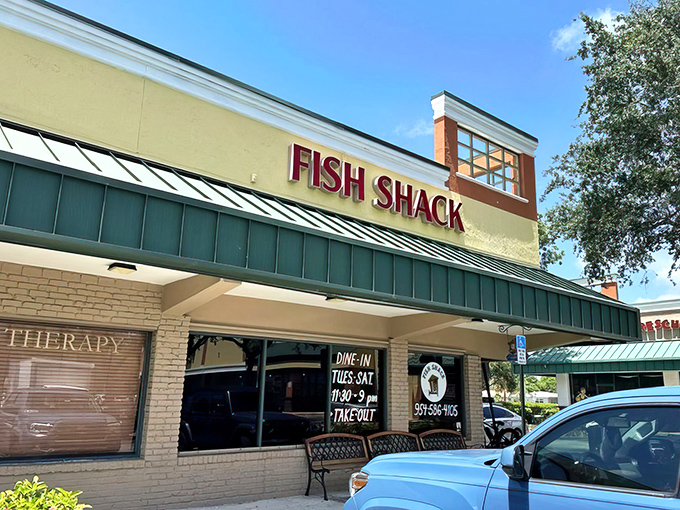 The sign says it all &ndash; Fish Shack keeps it simple. No frills, just thrills for your taste buds at this Lighthouse Point gem.