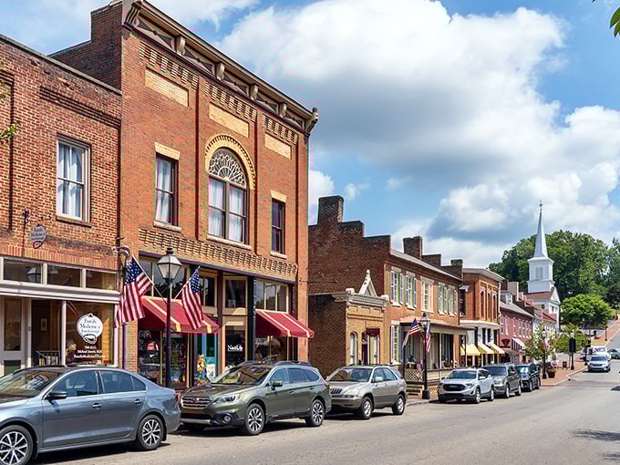 Jonesborough's historic Main Street looks like stepping into a Norman Rockwell painting with perfect brick storefronts.