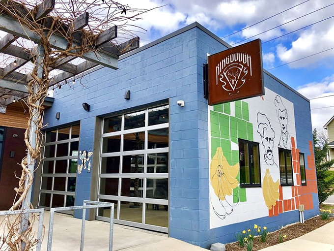 King Dough's blue exterior is like finding a sapphire in a jewelry box &ndash; bright, bold, and promising treasures inside.