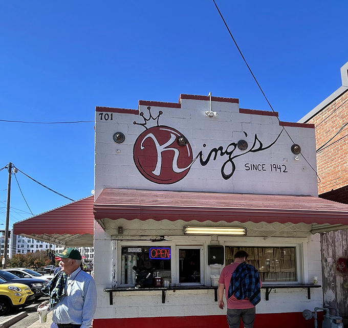 That classic walk-up window where Durham dreams are made &ndash; one perfectly grilled burger at a time.