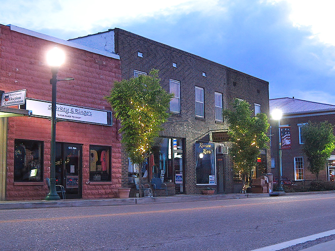 Historic brick storefronts line Linden's Main Street, where time seems to slow down just enough to savor life's simple pleasures.