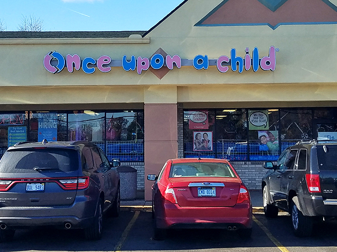That colorful storefront practically screams "kids' paradise" - and your wallet will love the whispered prices inside.