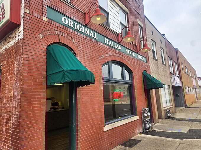 The brick facade of Police Station Pizza tells a story &ndash; from keeping the peace to making perfect pieces!