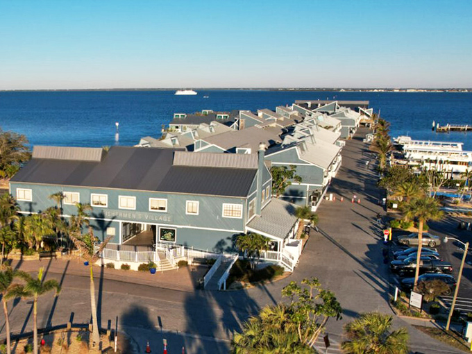 Punta Gorda's waterfront village looks like a postcard come to life, with blue buildings nestled against even bluer waters.