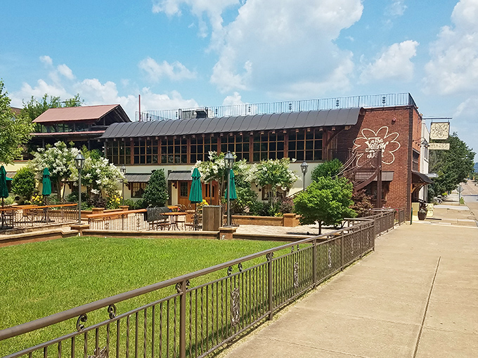 Like stepping into a storybook, this charming brick building promises sandwiches worth writing home about.