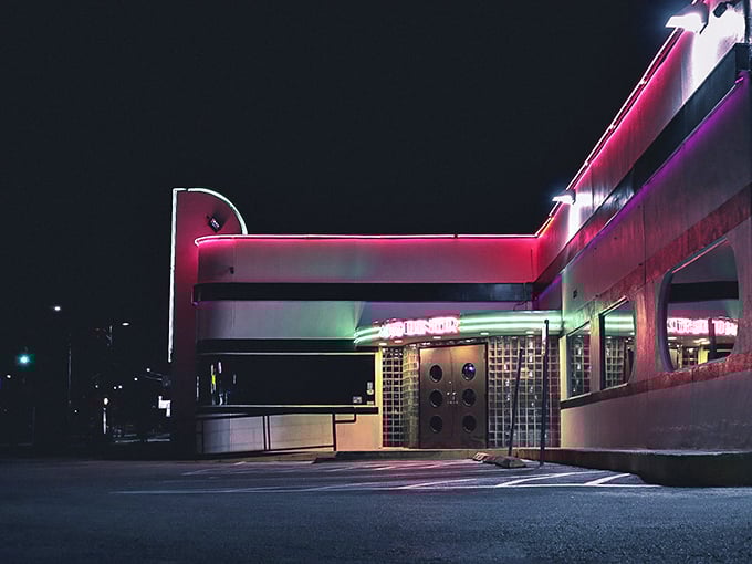 When neon meets nighttime, magic happens &ndash; and so does the best chicken fried steak around.