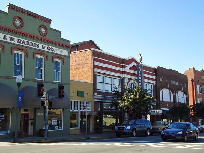 J.W. Harris & Co. building stands proudly among Americus' well-preserved architecture, a testament to small-town preservation done right. 