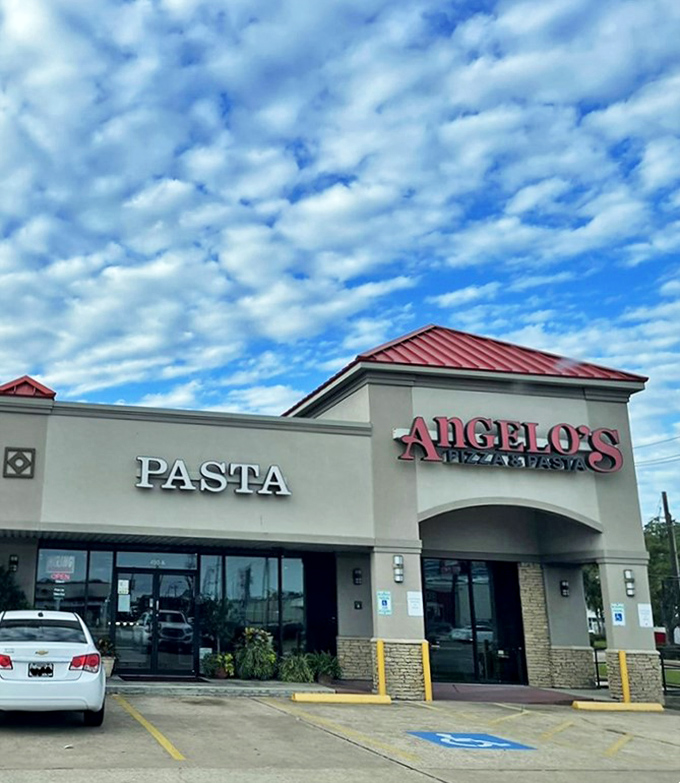 Red roof, big flavors! Angelo's might look like just another strip mall pizza joint, but locals know this Webster spot serves up slices worth writing home about.