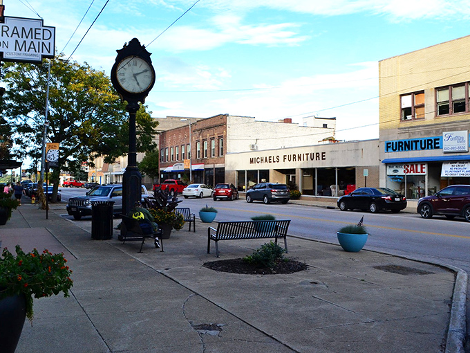 Time stands still in downtown Ashtabula, where charming street clocks and cozy benches invite you to enjoy affordable small-town living.