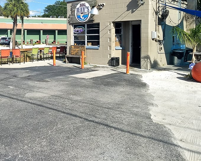 This humble fish camp might look quiet now, but wait until lunchtime when grouper sandwich seekers form a line!