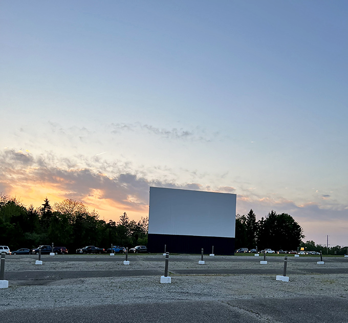 Sunset at the drive-in: Nature's curtain call before the main feature. Melody 49 transforms ordinary evenings into memory gold.