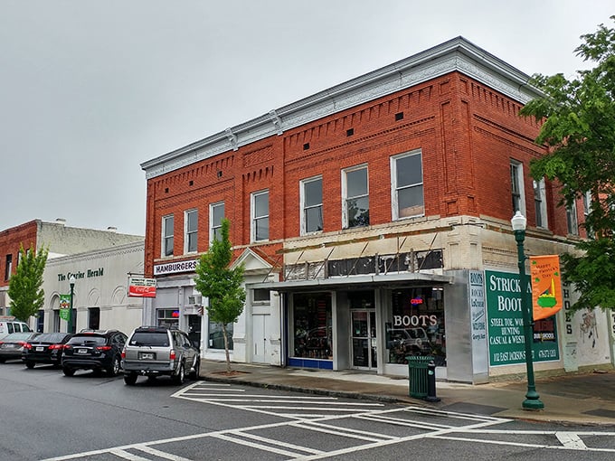 Boot scootin' budget-friendly! Dublin's historic brick buildings house local shops where prices seem stuck in a more affordable decade.