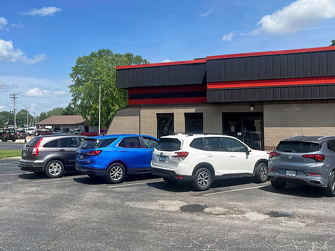 Full parking lot tells the real story! When locals line up like this, you know you've found the genuine article.