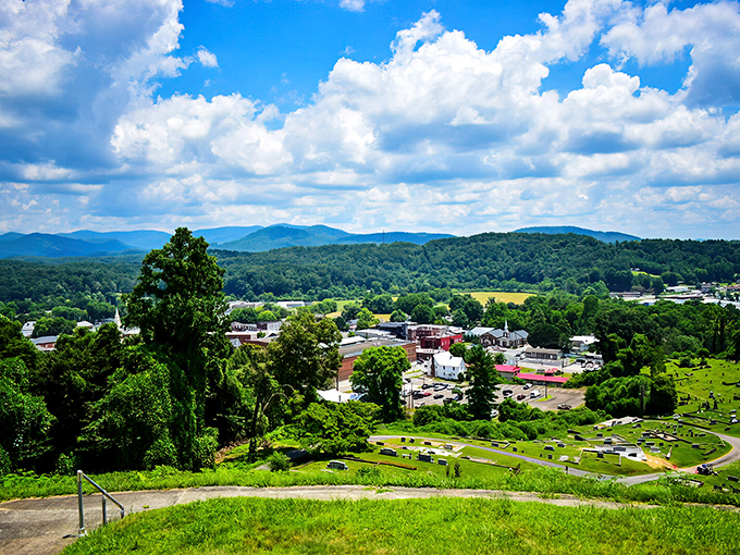 Talk about a million-dollar view! Ellijay's panorama stretches out like a living postcard where the mountains play hide-and-seek with fluffy clouds.