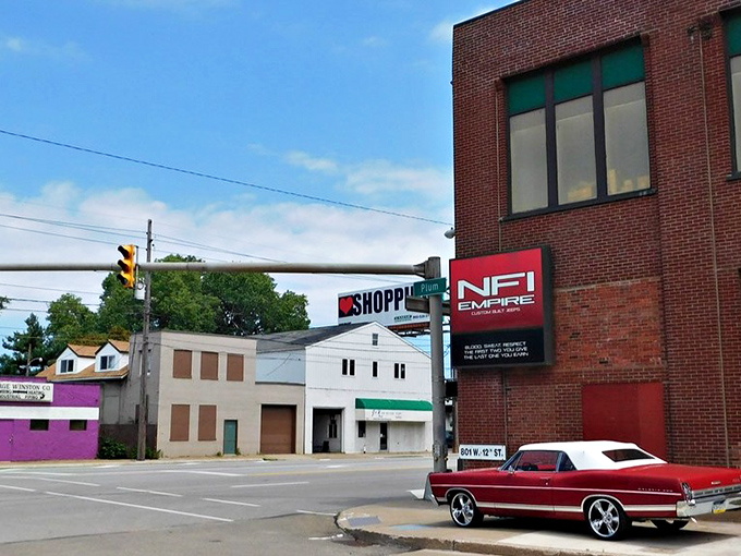 Downtown Erie blends old-world architecture with modern shops. That classic red brick practically whispers stories from the past.
