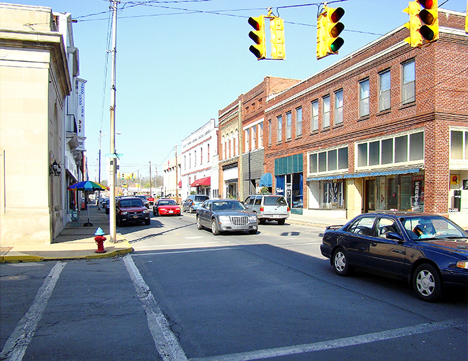 Downtown Erwin's classic storefronts and traffic lights create that "where everybody knows your name" small-town atmosphere we all secretly crave.