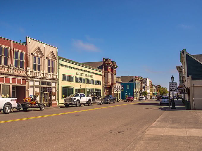 Main Street Ferndale – where every building tells a story and not one of them involves a chain restaurant.