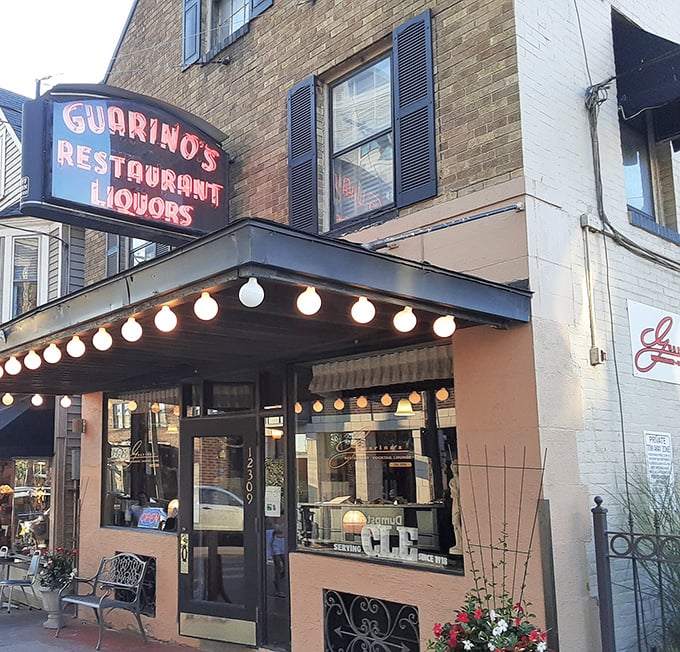 Step through these doors and you're family! Guarino's charming entrance has welcomed hungry Clevelanders for generations.