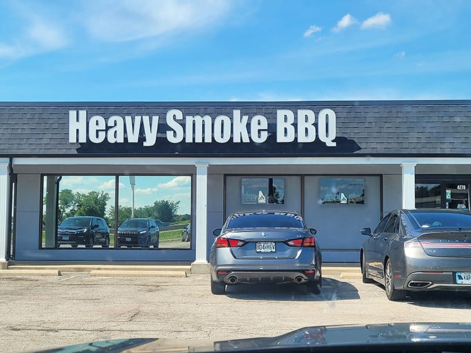 Blue skies and BBQ &ndash; Heavy Smoke's exterior might be simple, but what happens inside is pure smoky magic.