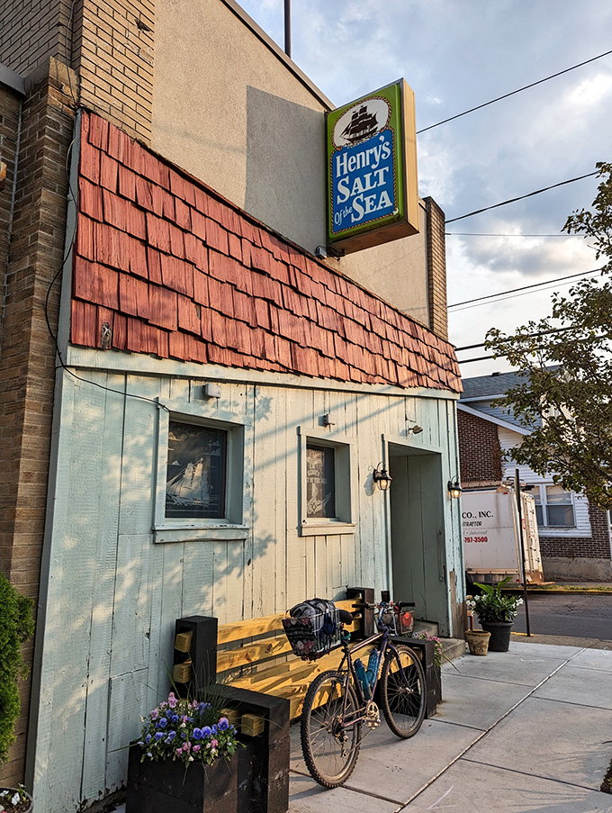 Don't judge a restaurant by its weathered exterior; the ocean's bounty awaits inside this cozy corner spot.