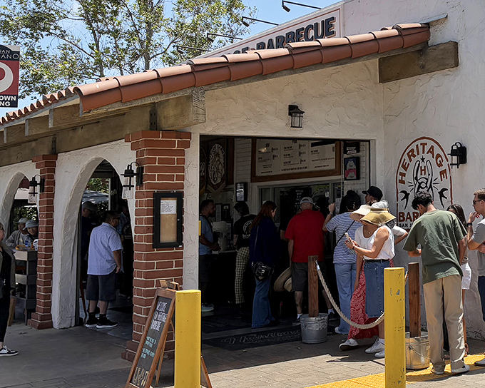 Lines form early at Heritage Barbecue, where patience isn't just a virtue—it's the price of admission for BBQ perfection.