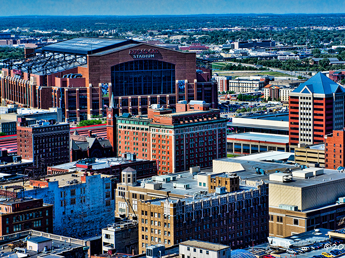 The Circle City's skyline reaches toward heaven like architectural prayers answered with brick and steel dreams.