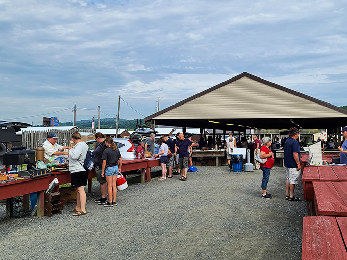 Treasure hunters paradise under the pavilion! Like a small-town social club where bargain-seeking is the secret handshake and everyone's invited to join.