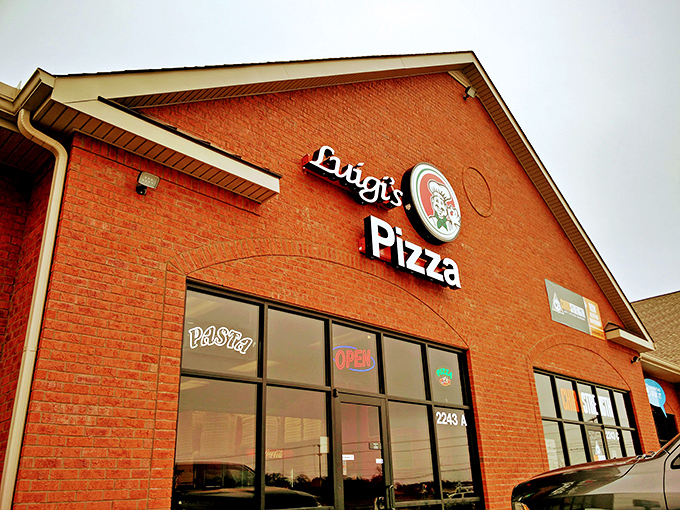 Simple brick exterior, extraordinary pizza inside. Luigi's proves the best treasures often hide in plain sight.