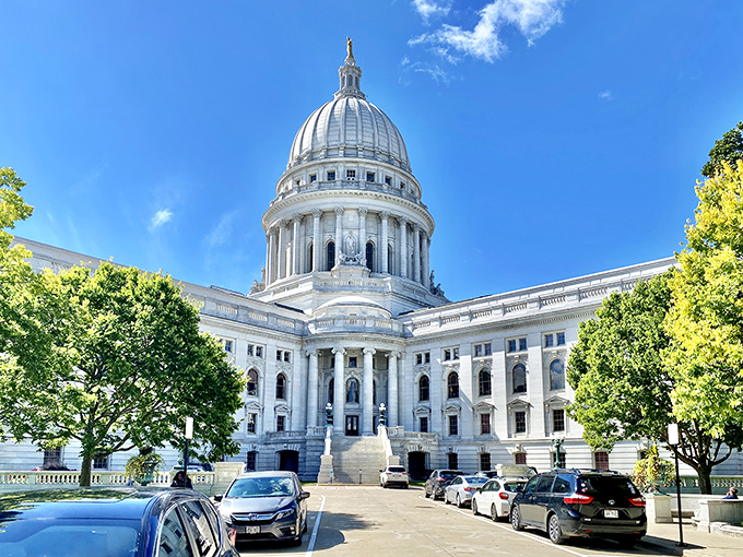 That classic courthouse stands proudly in Madison, as if to say, "I've seen it all, and I'm still looking good!"