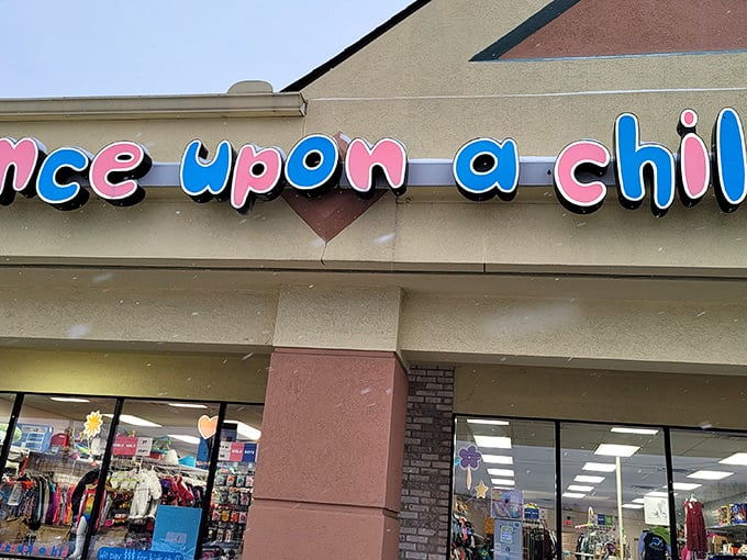 Once Upon A Child's cheerful facade promises treasure hunts where every find feels like discovering gold in your neighbor's attic.