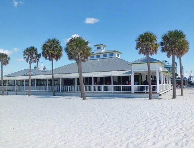 Toes in the sand, drink in hand – Palm Pavilion's beachfront dining makes you wonder why we ever eat indoors in Florida.