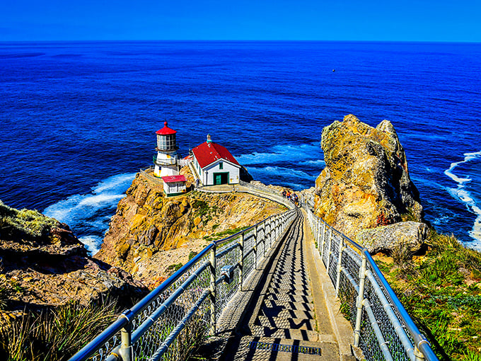 That walkway isn't just leading to a lighthouse&mdash;it's delivering you to the edge of America with a front-row seat to the Pacific's greatest show.