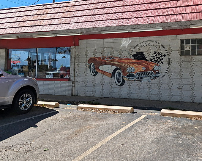 Rock-Cola 50's Cafe: The Chevy on the wall isn't going anywhere, but your breakfast will disappear faster than a teenager's allowance.