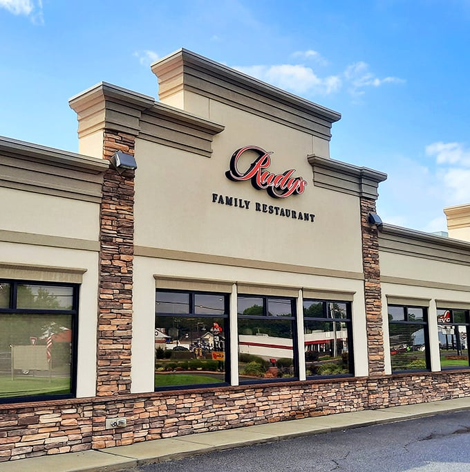 That red script promises more than just a meal&mdash;it's an invitation to the kind of feast grandma would approve of.