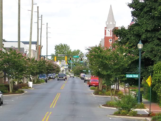 Church steeples rise above tree-lined streets in Seaford, where neighbors still greet each other by name.