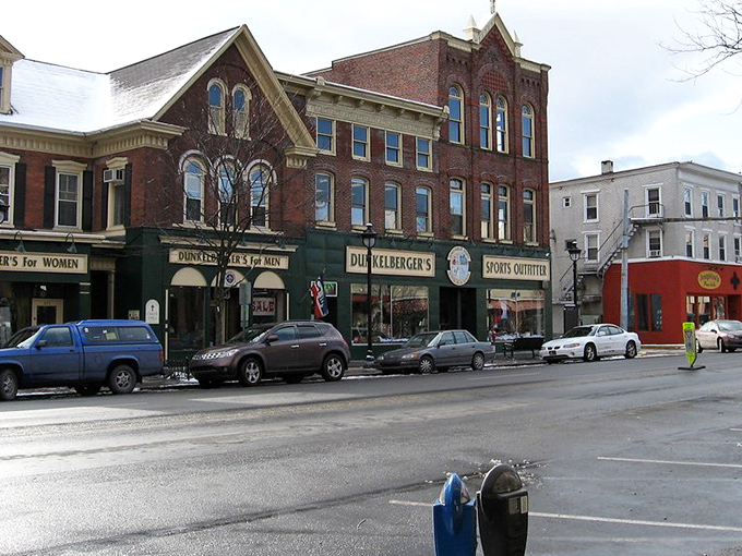 These charming storefronts in downtown Stroudsburg look like they're waiting for Jimmy Stewart to stroll by whistling.