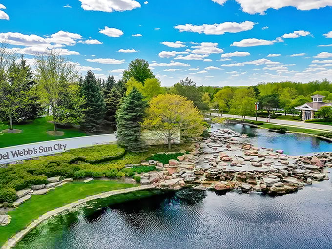 Nature meets luxury at Sun City's entrance. Those rocks aren't just decorative&mdash;they're actually retired mountains enjoying their golden years too!